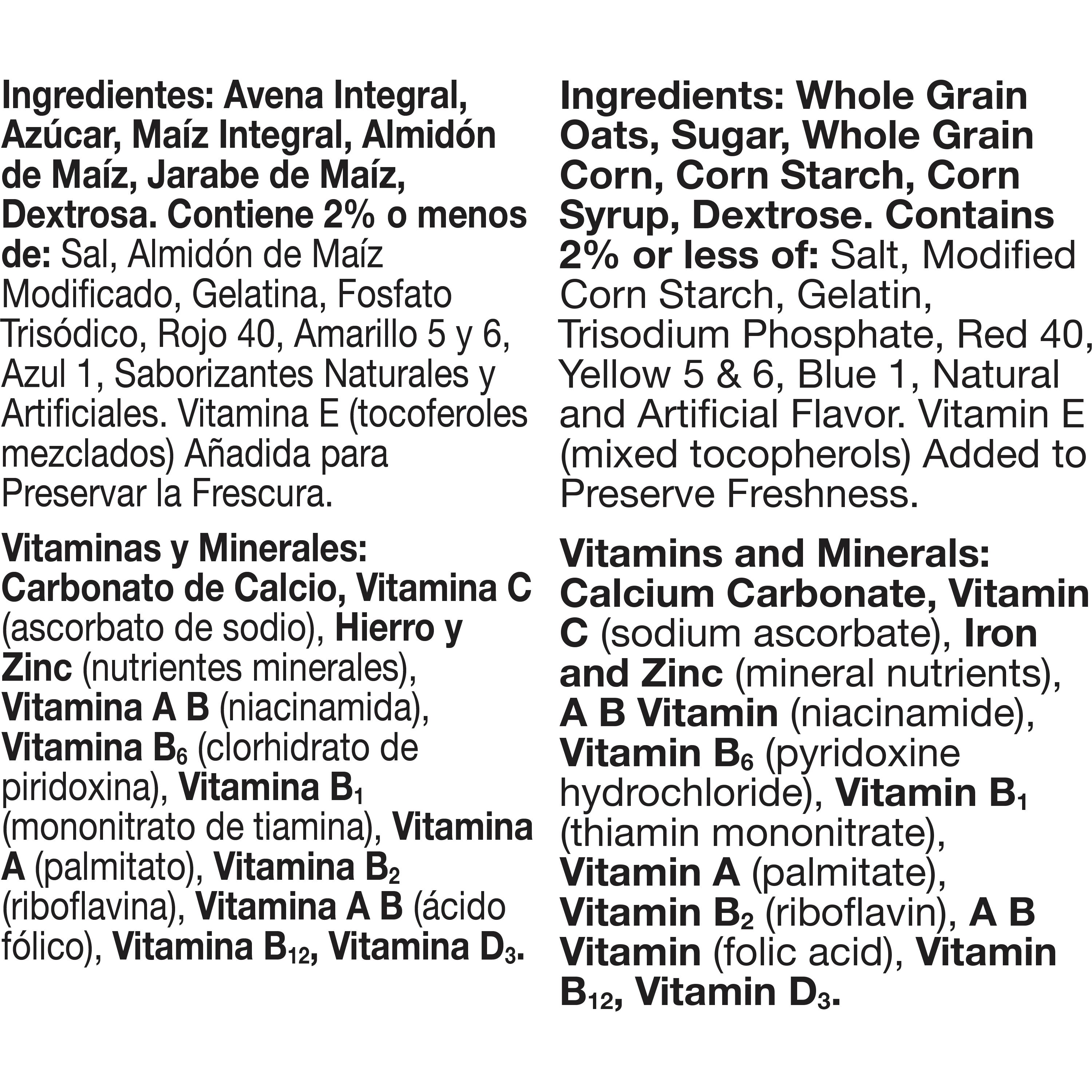 Lucky Charms Ingredients Label