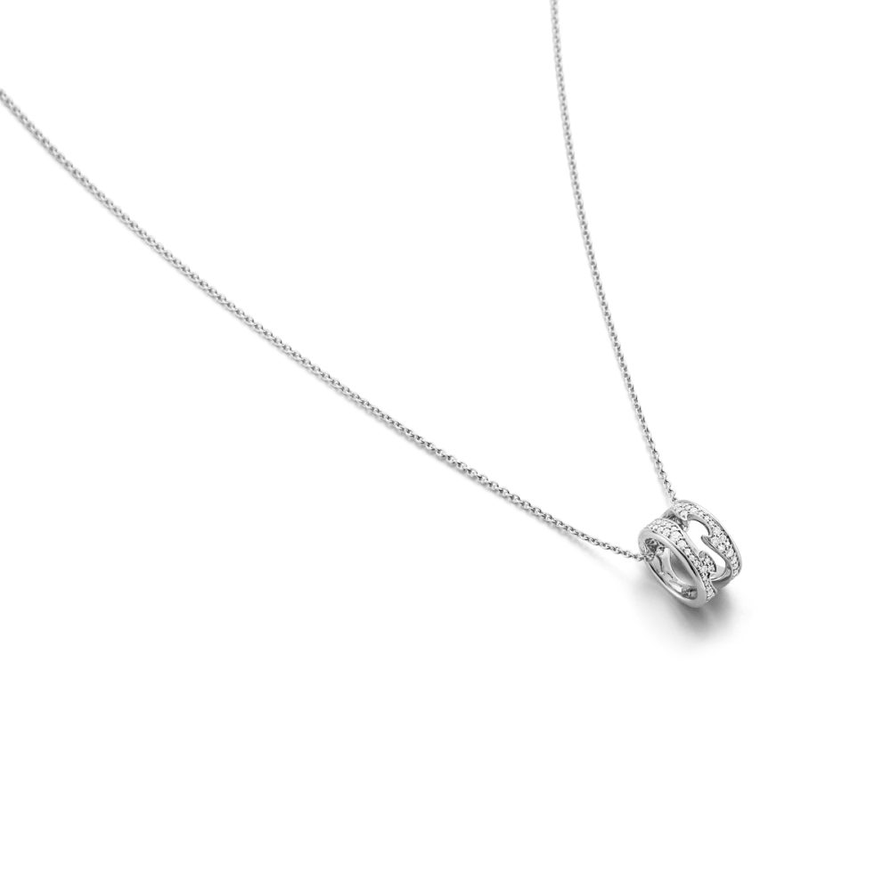 Fusion open pendant in 18kt. white gold | Georg Jensen Fusion open pendant in 18kt. white gold | Georg Jensen
