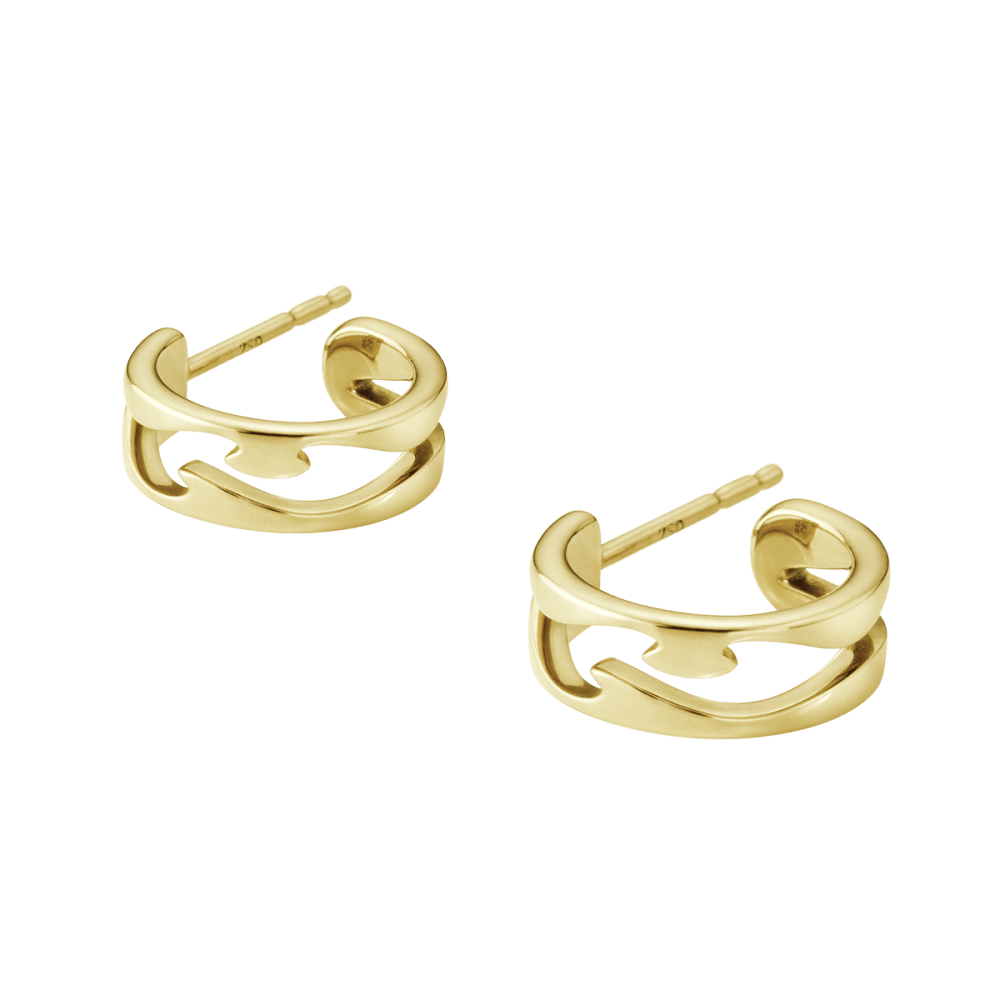Fusion 18 Kt. yellow gold open earhoop | Georg Jensen Fusion 18 Kt. yellow gold open earhoop | Georg Jensen