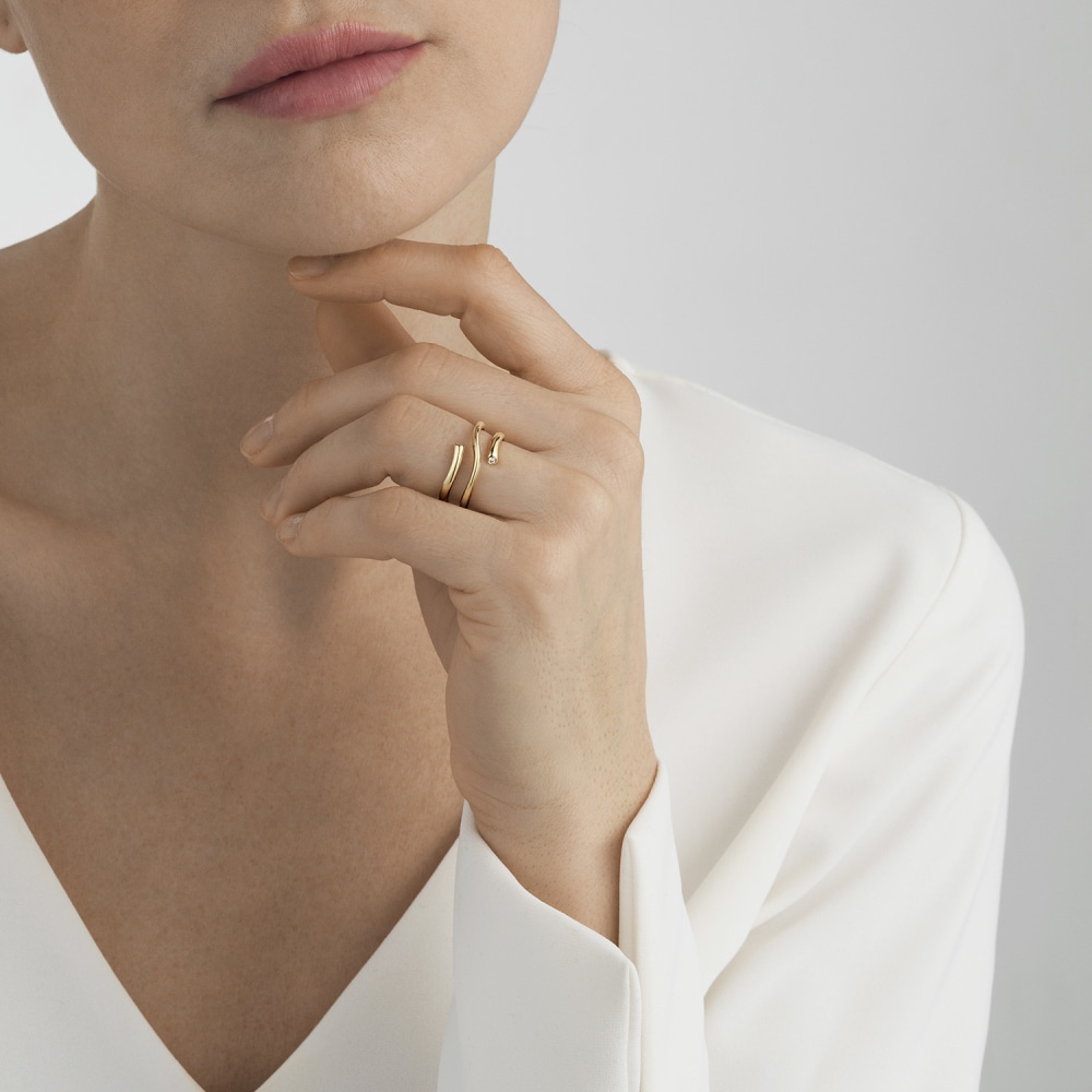 Magic yellow gold ring with diamonds | Georg Jensen Magic yellow gold ring with diamonds | Georg Jensen