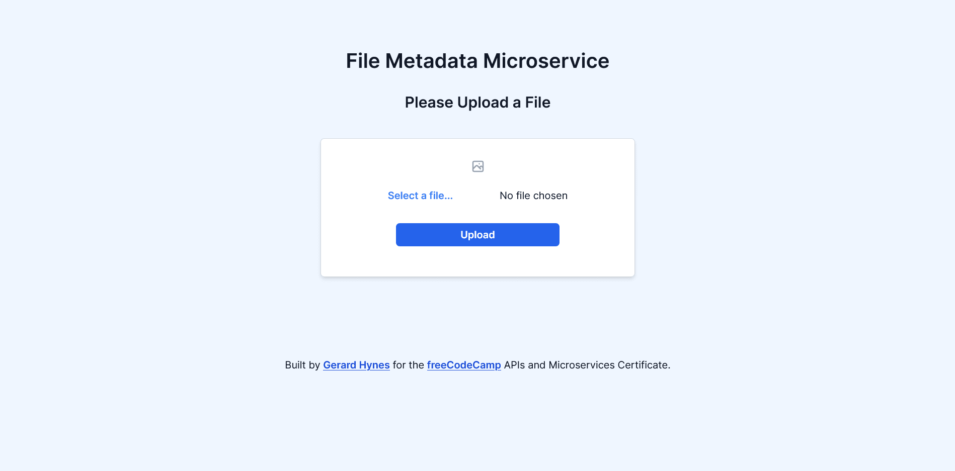 GitHub - gerhynes/file-metadata-microservice: A file metadata microservice built for the ...