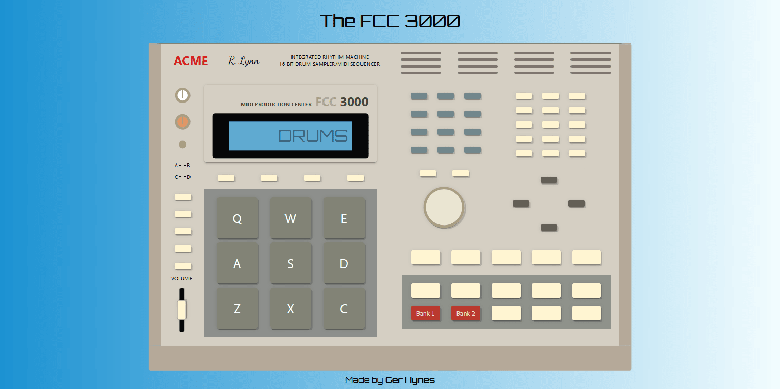 GitHub - gerhynes/drum-machine: A drum machine built in React for the ... GitHub - gerhynes/drum-machine: A drum machine built in React for the ...