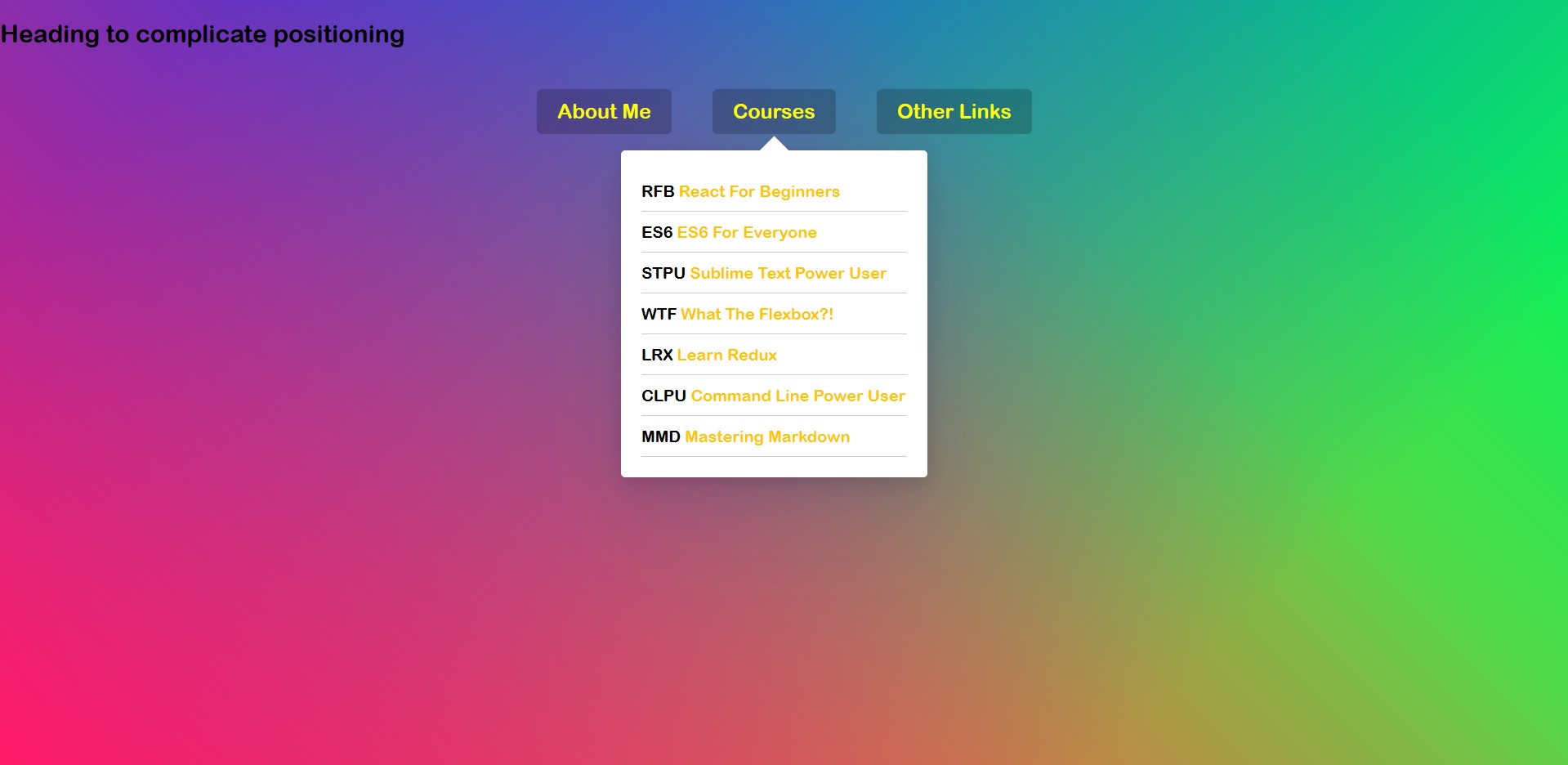 Github Gerhynes Stripe Follow Along Nav A Page Built To Replicate Stripe S Dropdown Built