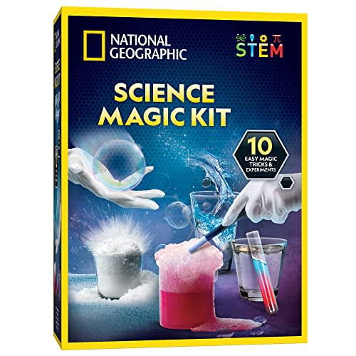 NATIONAL GEOGRAPHIC Magic Chemistry Set – Science Kit for Kids with 10 ...
