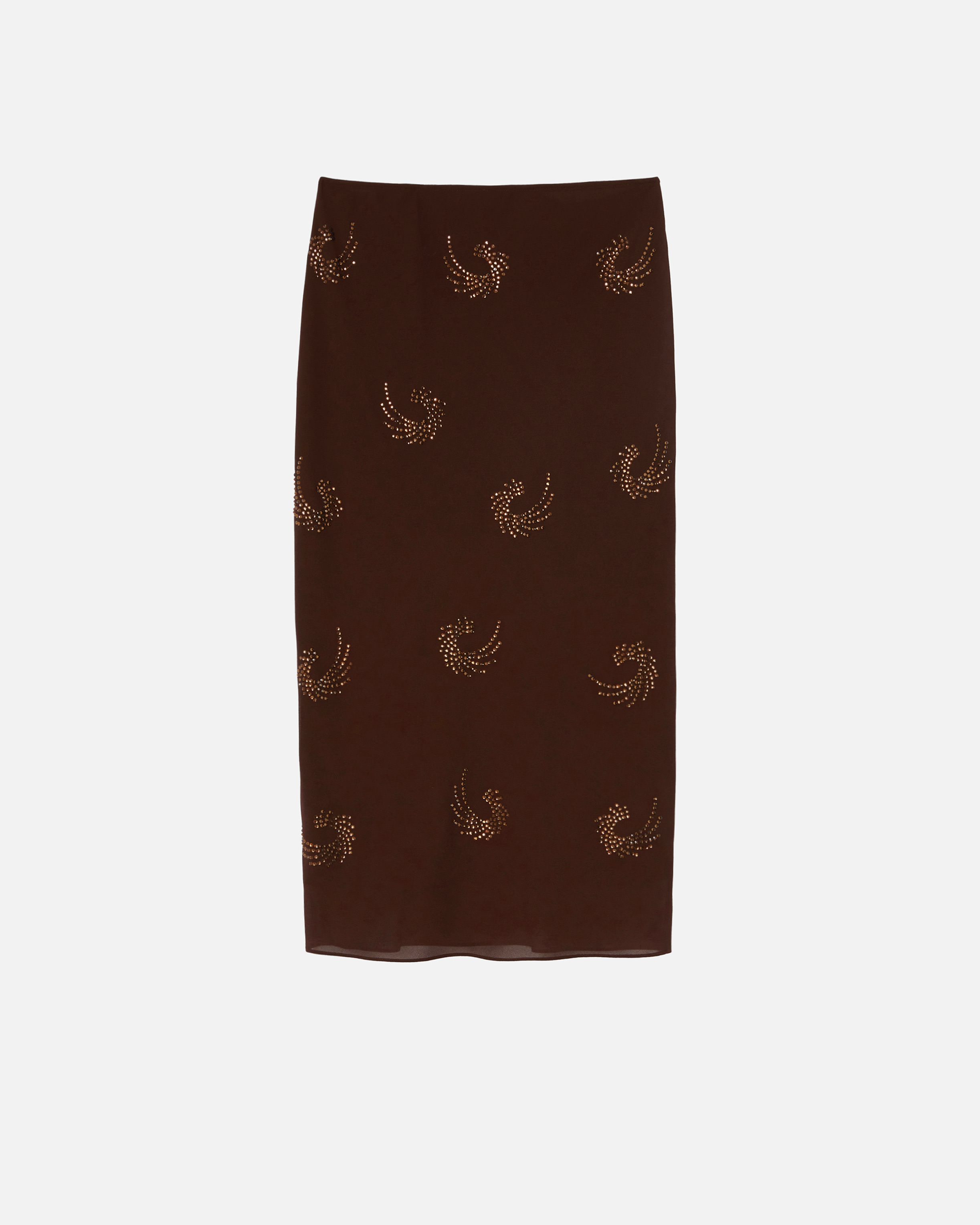 Georgette skirt with rhinestone swirls PINKO → Shop Online Georgette skirt with rhinestone swirls PINKO → Shop Online