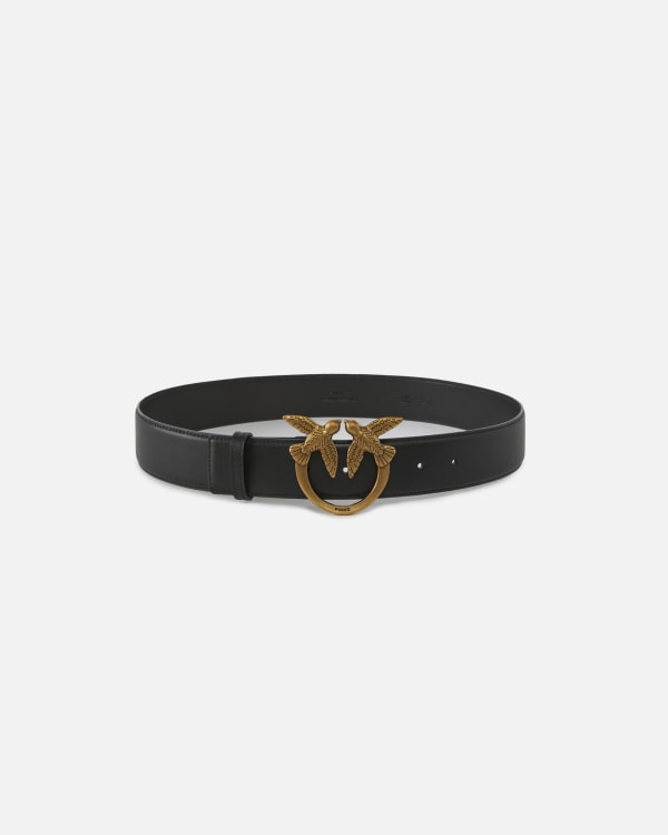 Love Birds high leather belt 4cm PINKO → Shop Online Love Birds high leather belt 4cm PINKO → Shop Online
