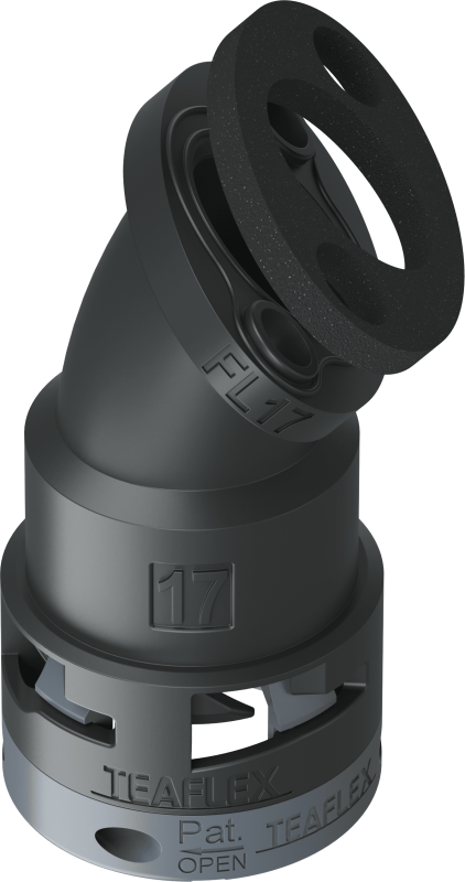 FF polyamide 45° curved elbow fitting IP66 | Teaflex