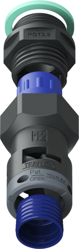 Raccordo SR diritto a pressacavo in poliammide IP68/IP69K | Teaflex