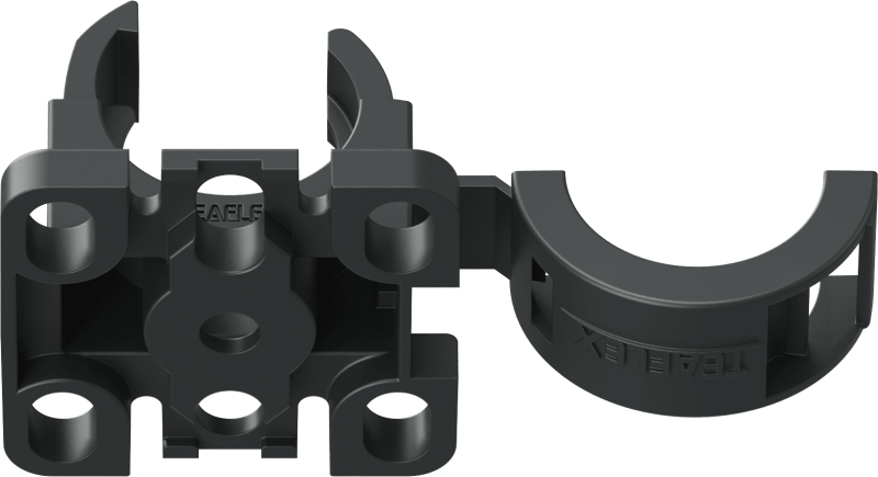 BBC polyamide one piece tube clamp with integrated fixed base and ...