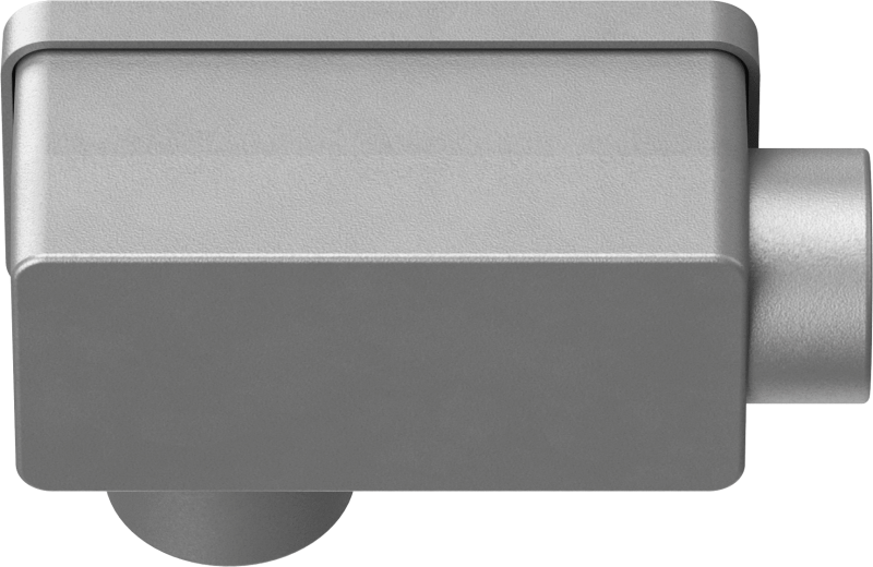 2 ways to the right cast aluminium rectangular connecting box IP65 ...