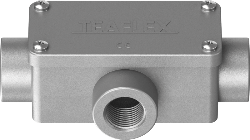 4 ways cast aluminium rectangular connecting box IP65 | Teaflex