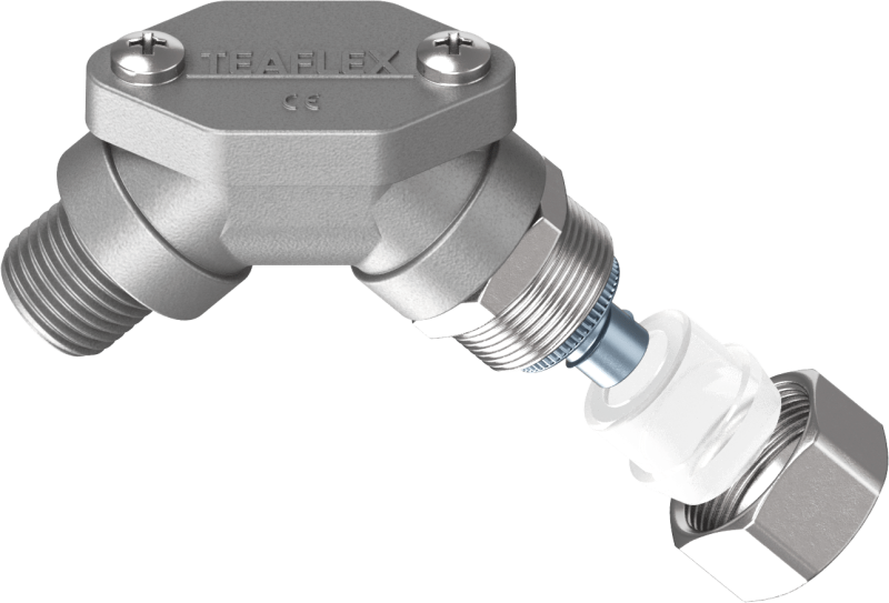 CMC 90° aluminum elbow with inspection cover and brass fitting IP54 ...