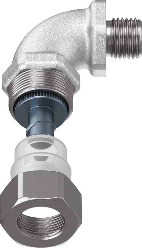 CMC 90° aluminum elbow with inspection cover and brass fitting IP67 ...