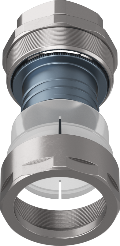 Nickel plated brass self-locking fitting IP67 | Teaflex