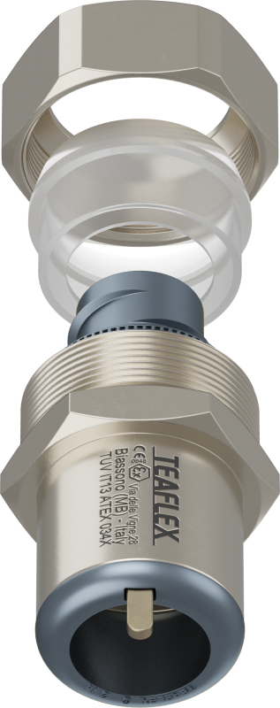 Giunto in ottone ad innesto rapido tra tubo STD e guaina metallica IP67 | Teaflex