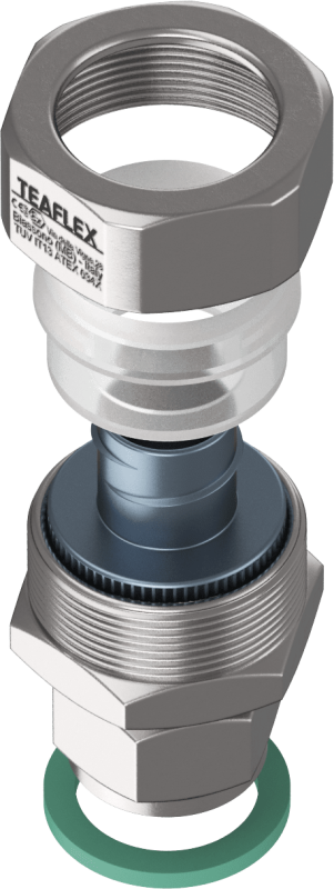 EXCMF nickel plated brass female thread fitting IP67 ATEX | Teaflex