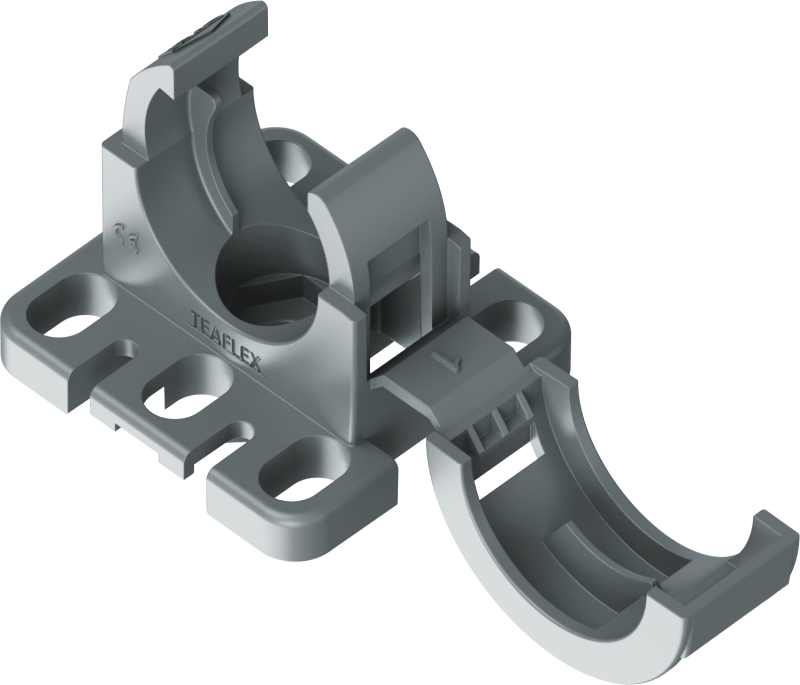 GBC polyamide one piece tube clamp with integrated fixed base and ...