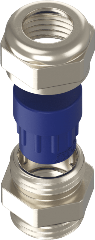 Cable gland PR 2 hole made of brass nickel plated IP68 | Teaflex