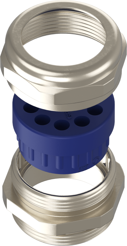 Pressacavo PR 12 fori in ottone nichelato IP68 | Teaflex