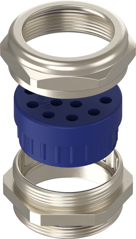 Nickel plated brass cable gland PR 15 holes IP68 | Teaflex