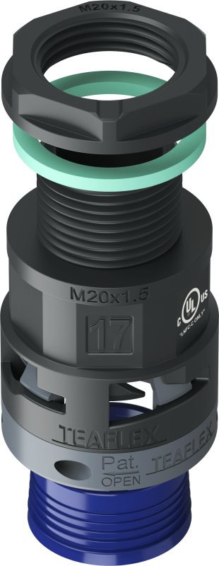 SM polyamide straight male thread fitting IP68/IP69K cULus | Teaflex