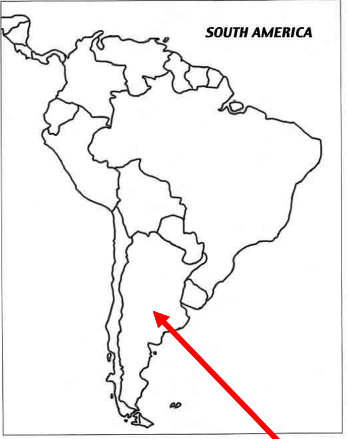 Latin America Blank Outline Map