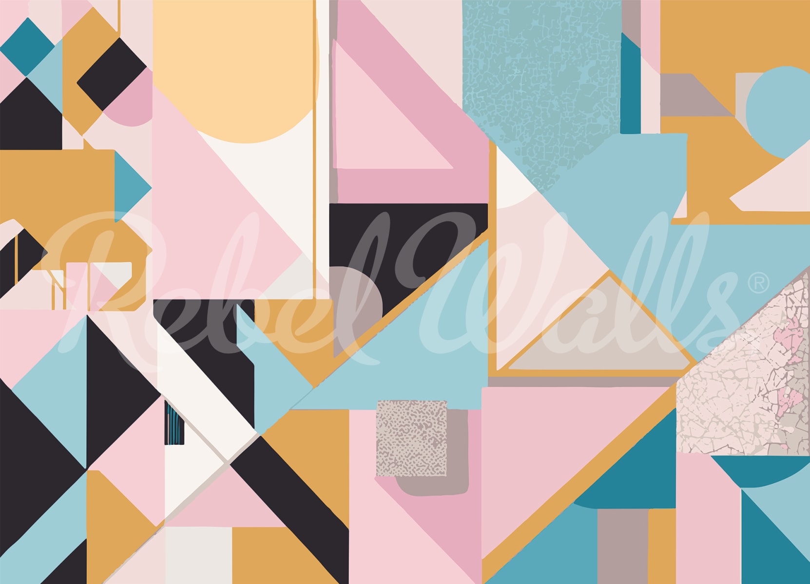 Retro Forms, Multi - Wallpaper | Rebel Walls