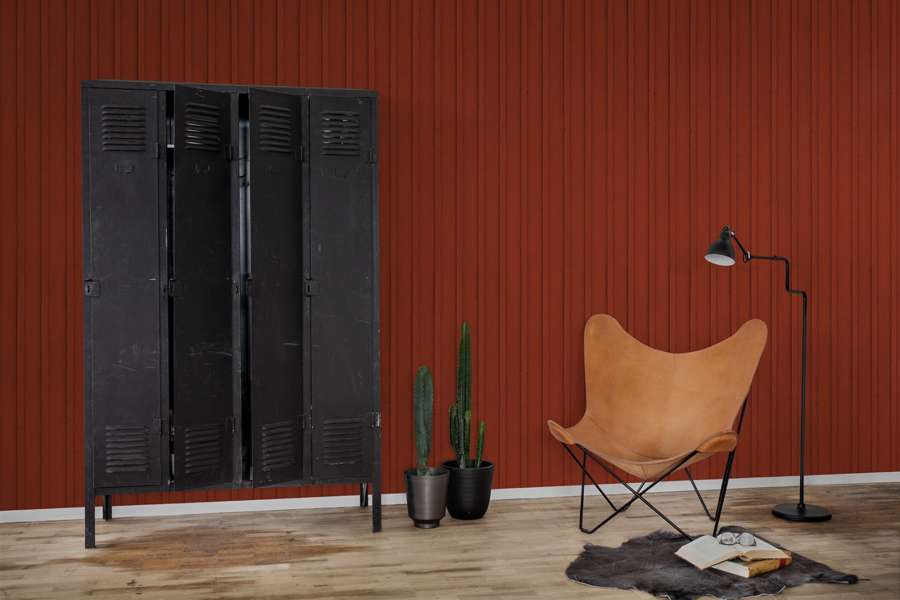 Swedish Cottage, Red | Rebel Walls