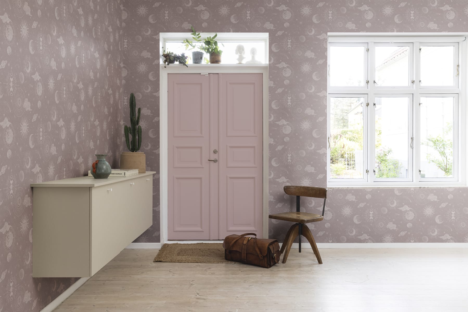 Planetarium Pink - Wallpaper | Rebel Walls