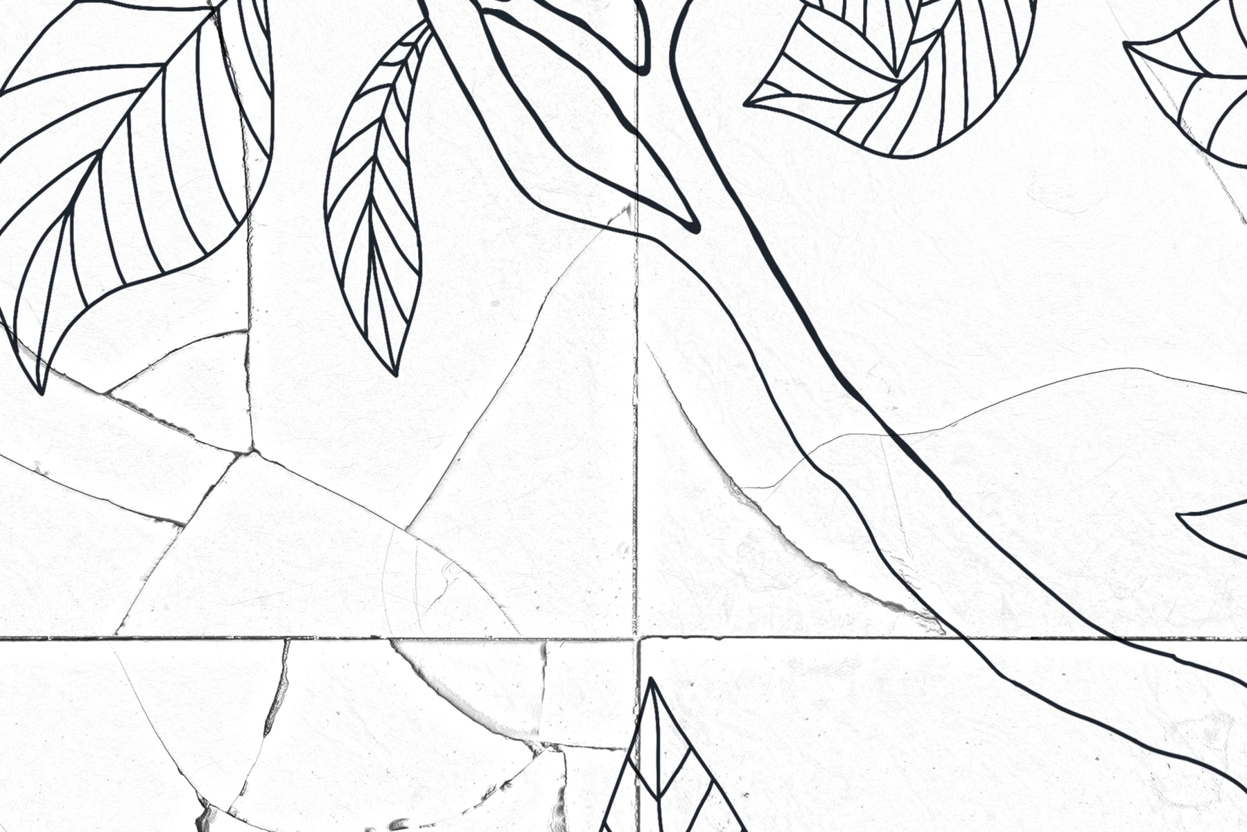 Rose Tiles Graphite - Rebel Walls