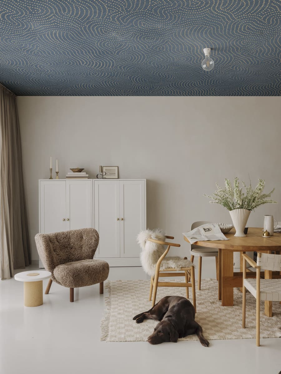 Wiggly Dots, Blue | Rebel Walls