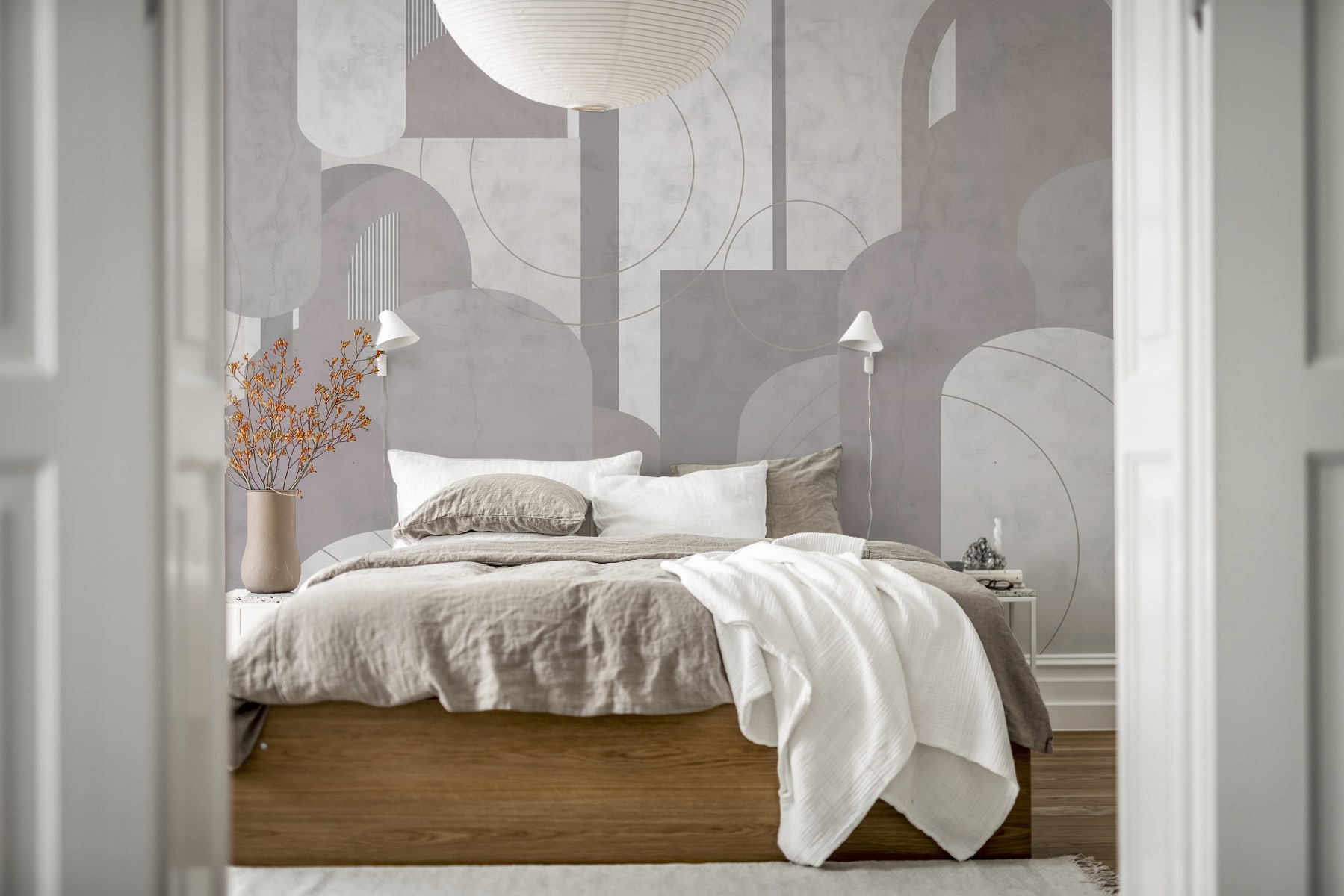 Lovely Arches, Gray | Rebel Walls