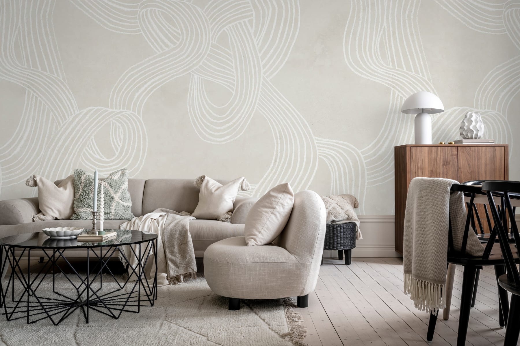 Stripes Repeatable, Clay | Rebel Walls