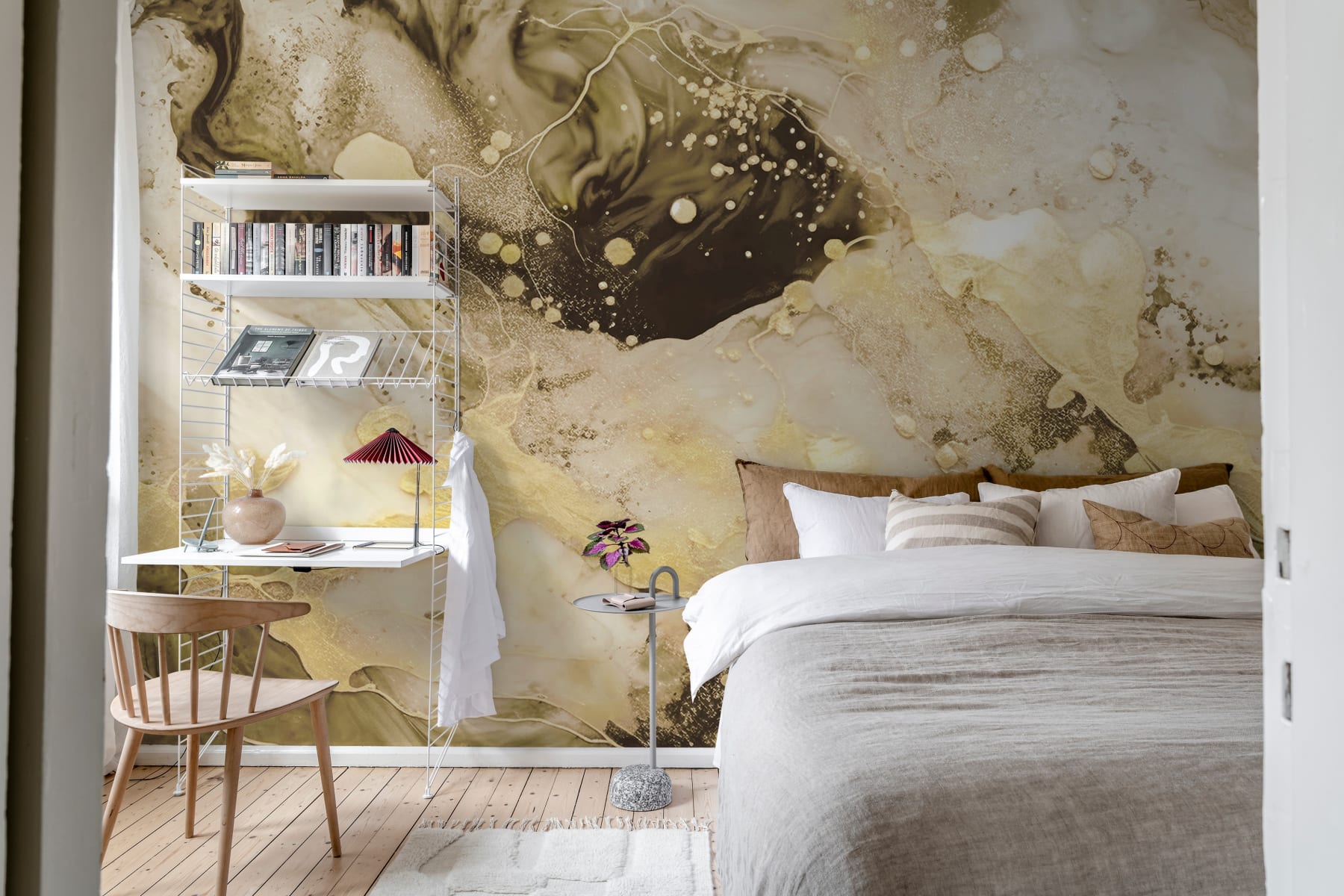 Marble Stream, Gold | Rebel Walls