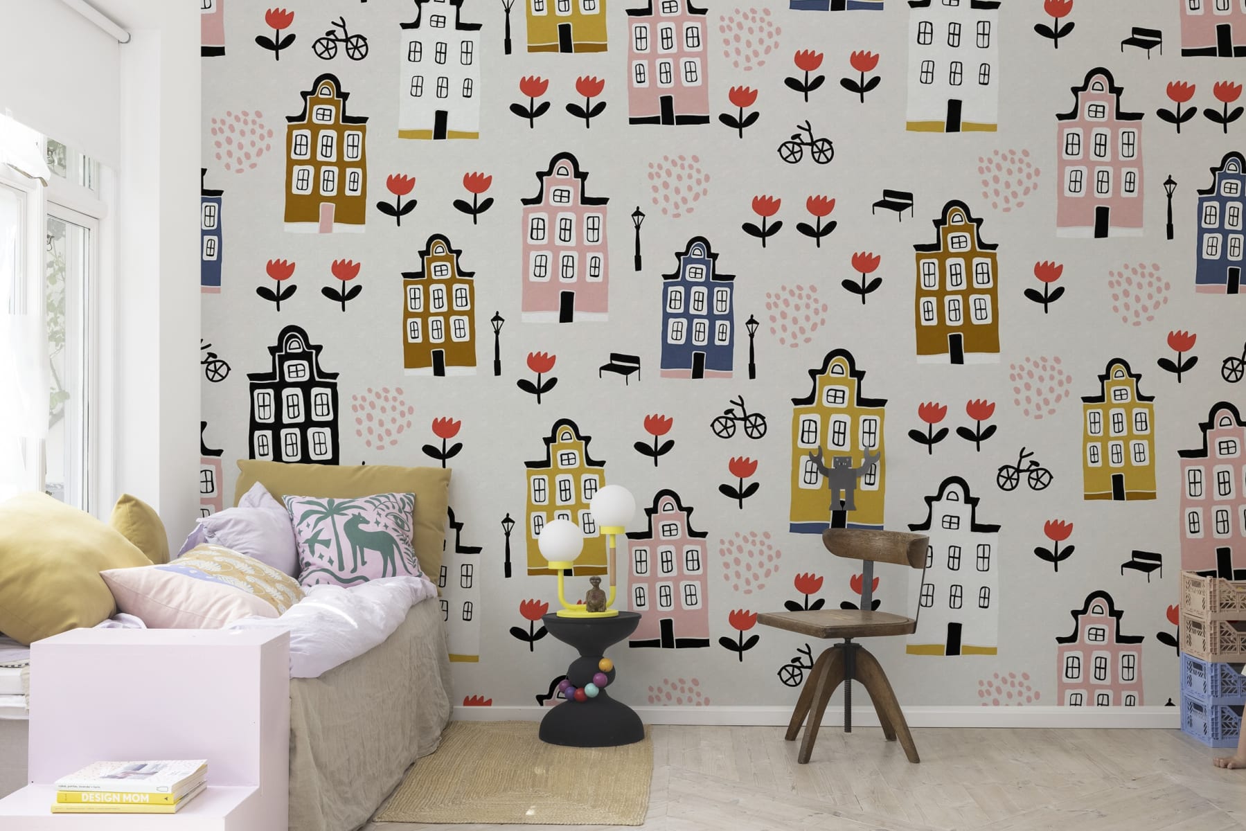 Sweet Town, Pastel - Tapet | Rebel Walls