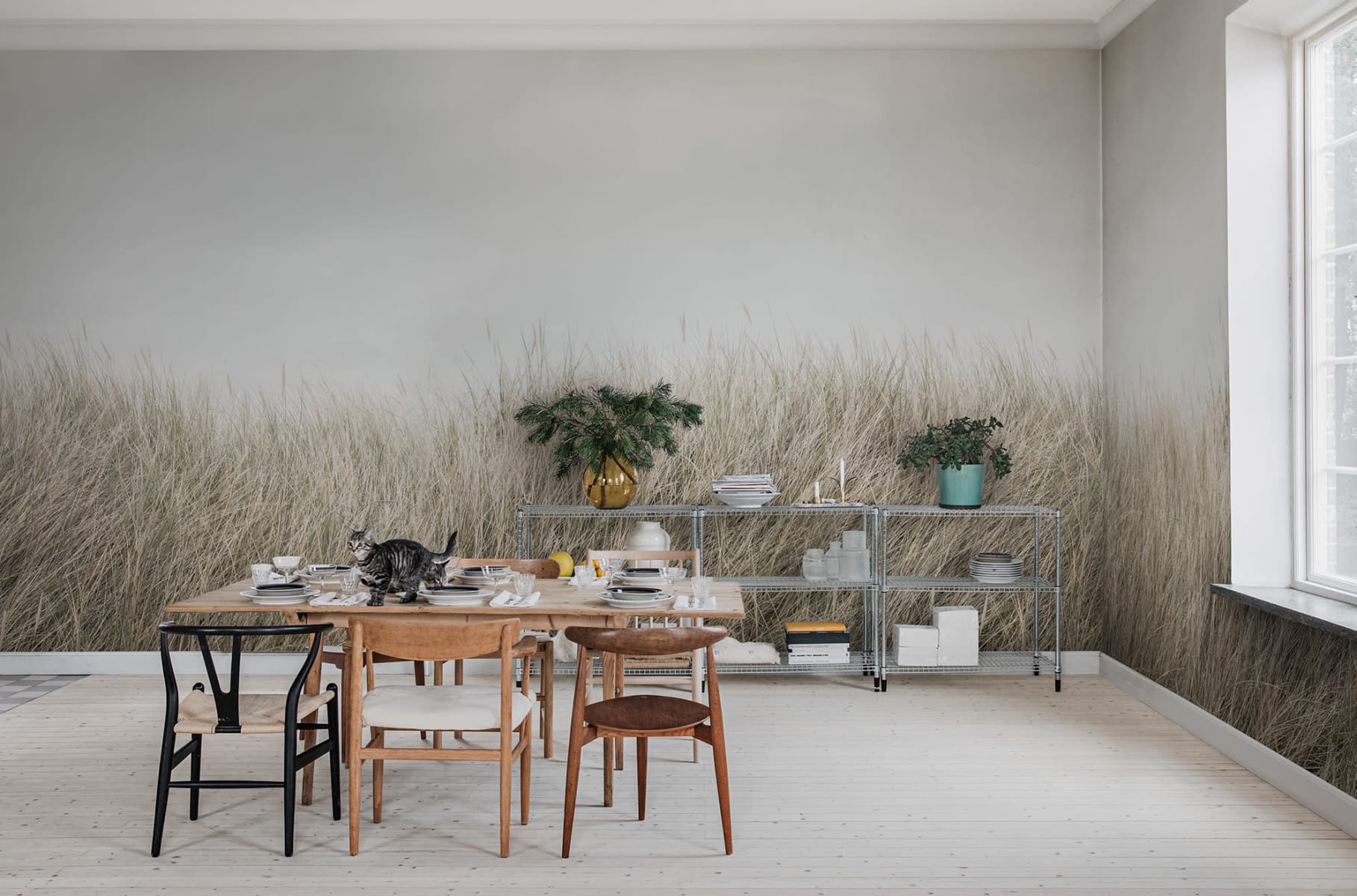 Scandinavian Reed, Beige - Rebel Walls