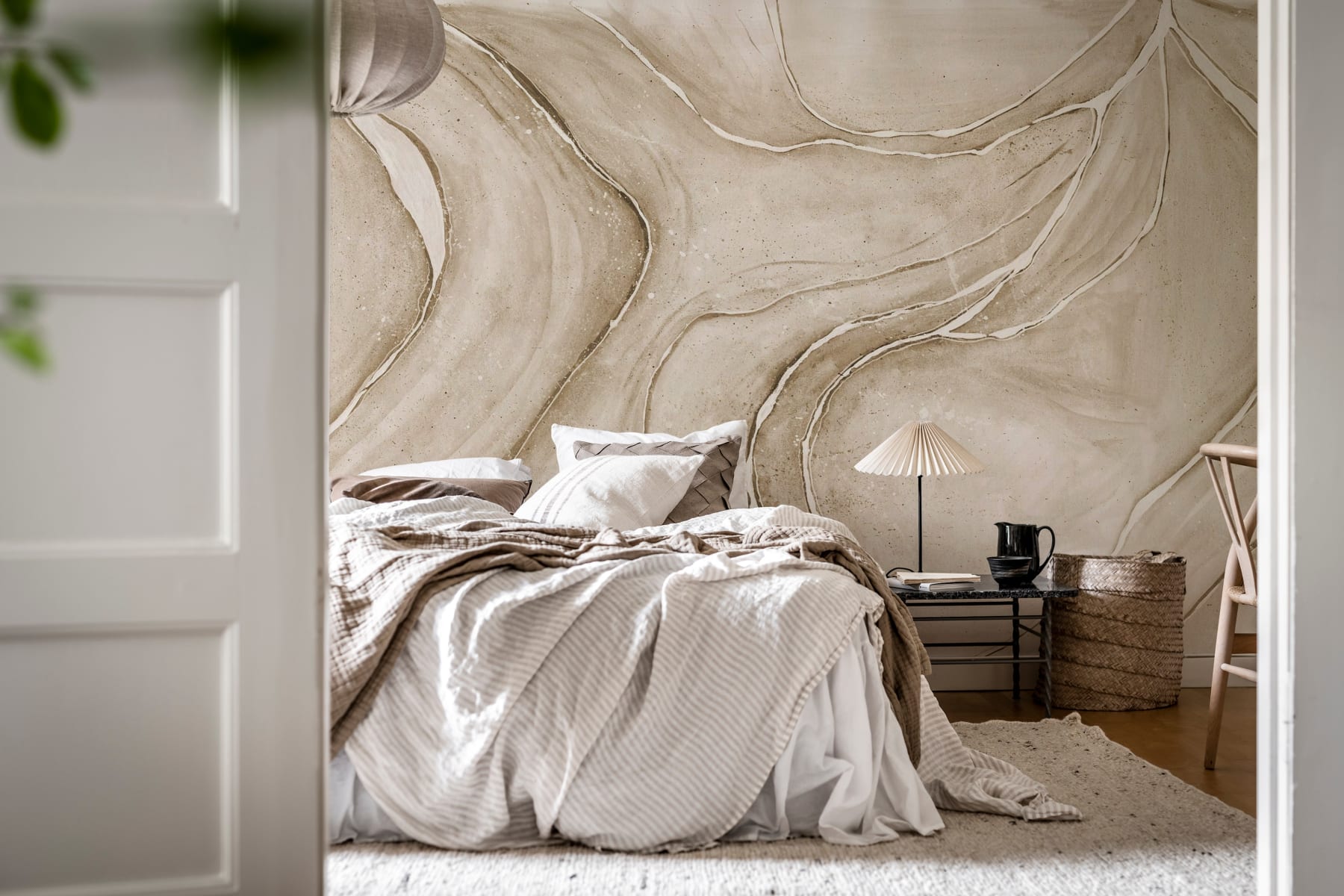 Watercolor Flow, Beige | Rebel Walls
