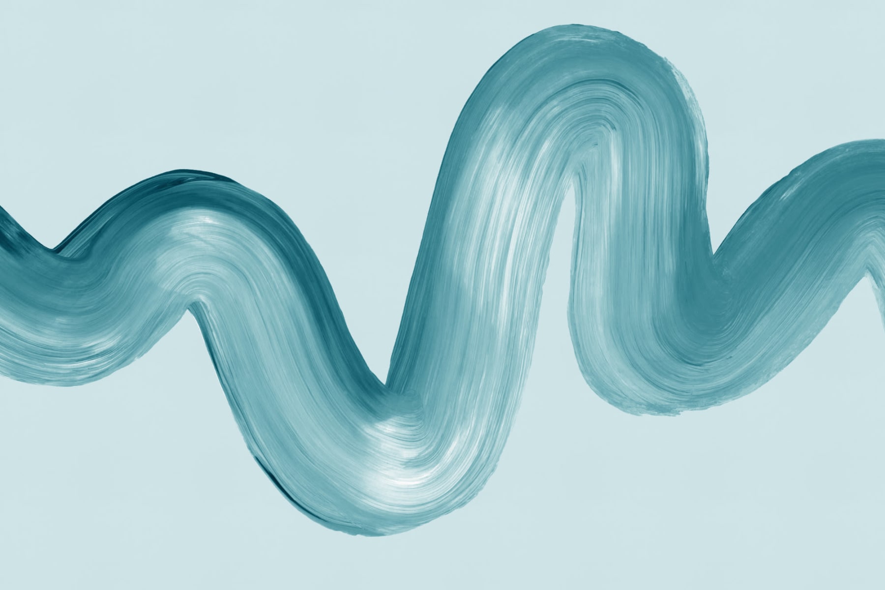 Blue Paint Brush Stroke Wallpaper Mural - Hovia