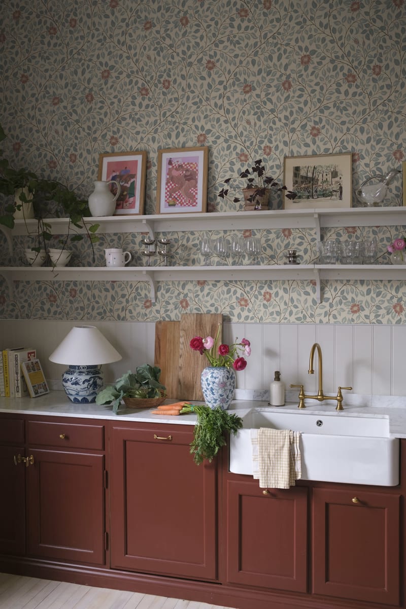 Solliden, Blue - Sandberg Wallpaper