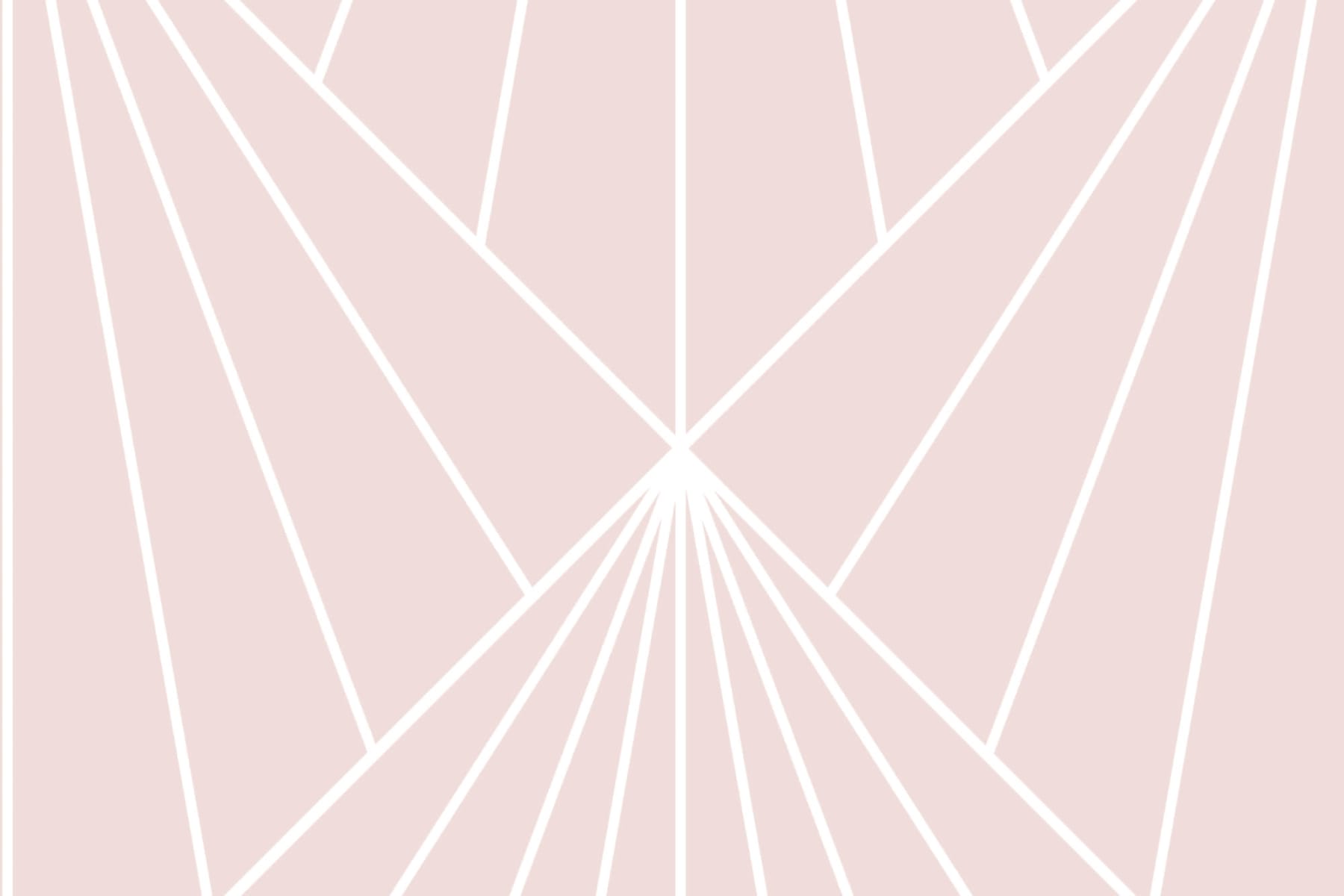 Crawford Pink Art Deco Wallpaper Mural - Hovia