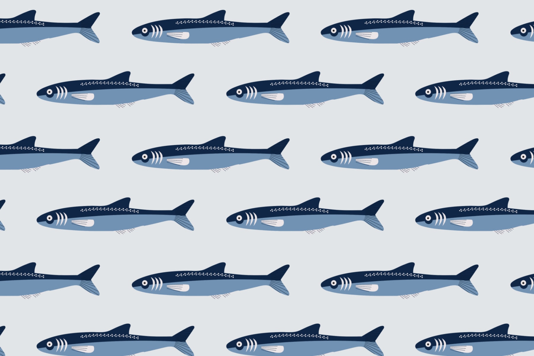 Fish & Seaside Pattern Wallpaper - Hovia