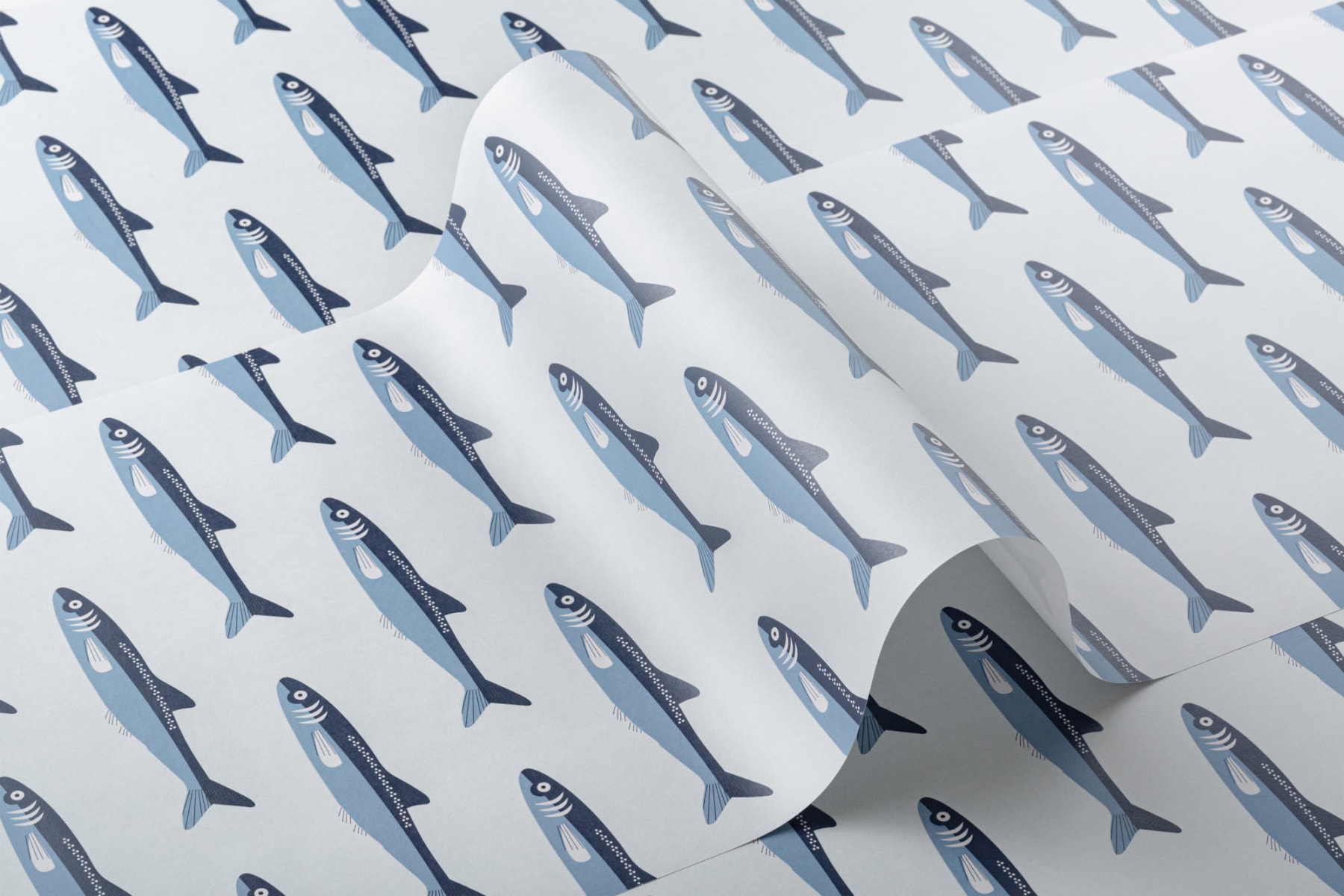 Fish & Seaside Pattern Wallpaper - Hovia