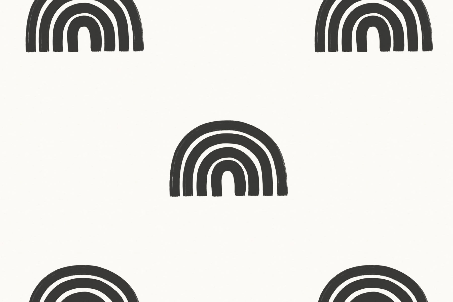 Black & White Modern Rainbow Pattern Wallpaper - Hovia