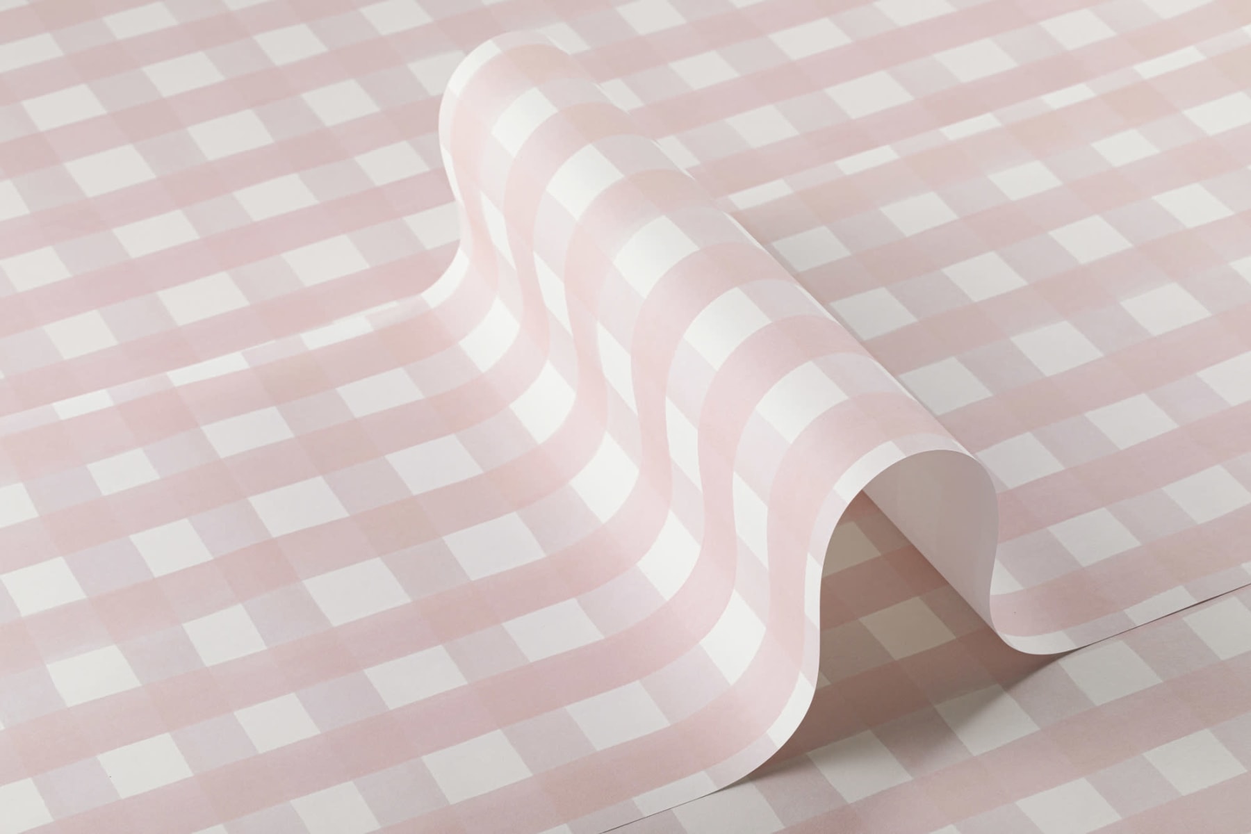 Pink Gingham Wallpaper - Hovia