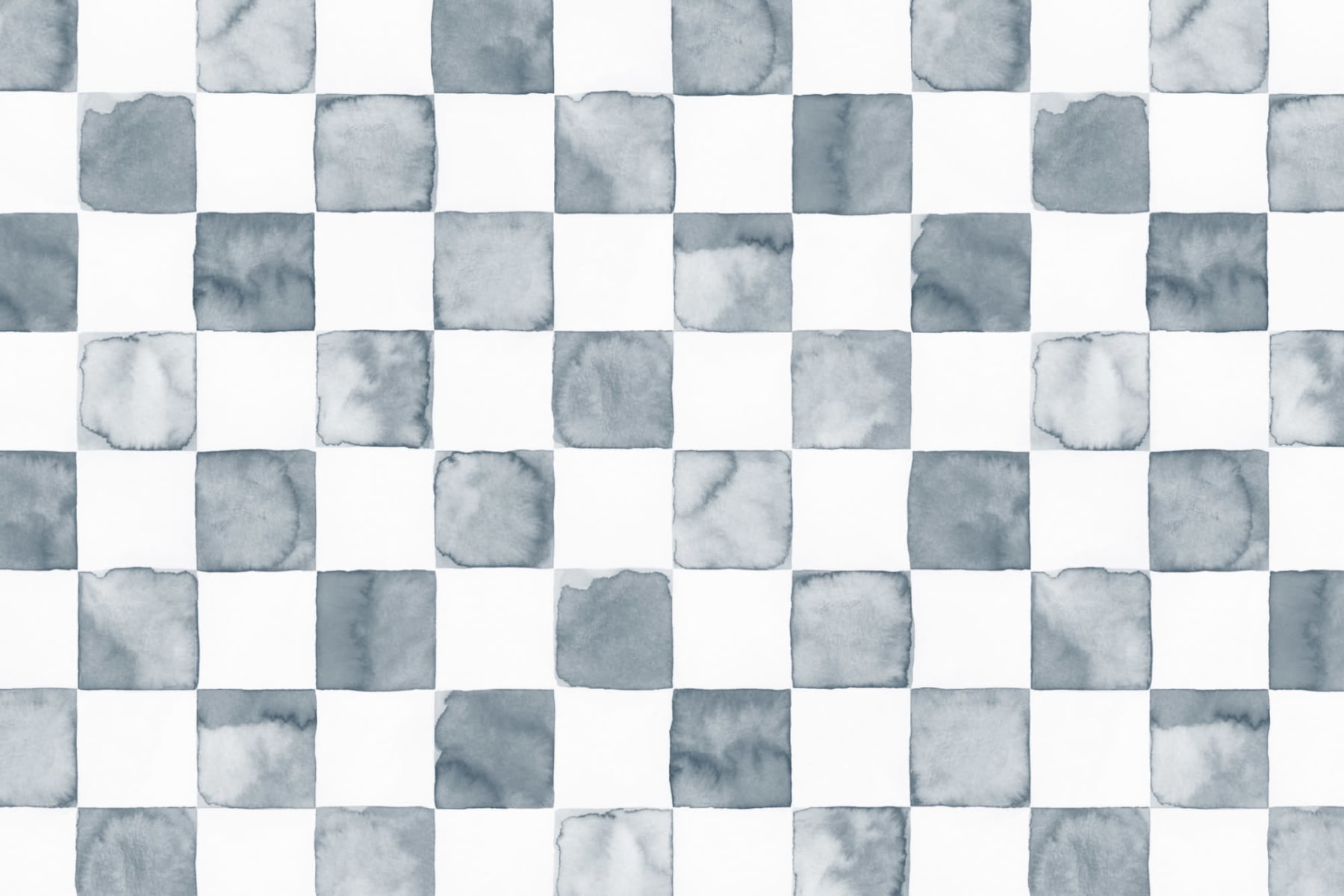 Steel Blue Watercolor Checkered Wallpaper - Hovia - Hovia