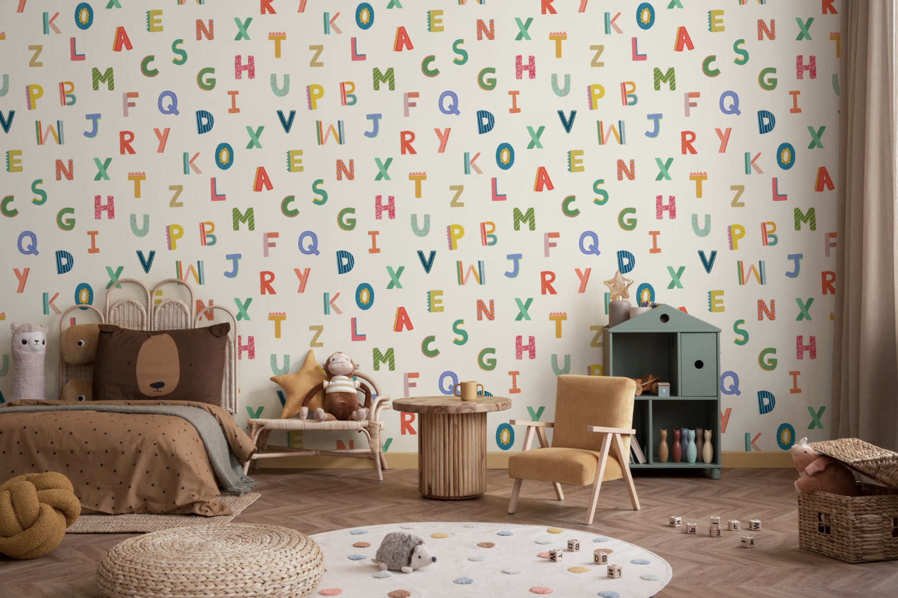 Colorful Kids Alphabet Wallpaper - Hovia