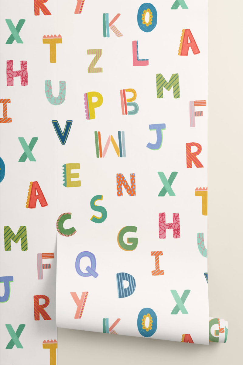 Colorful Kids Alphabet Wallpaper - Hovia