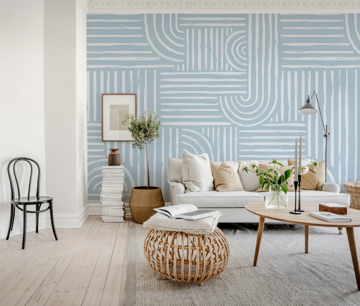 Graphic Vaults, Blue | Rebel Walls