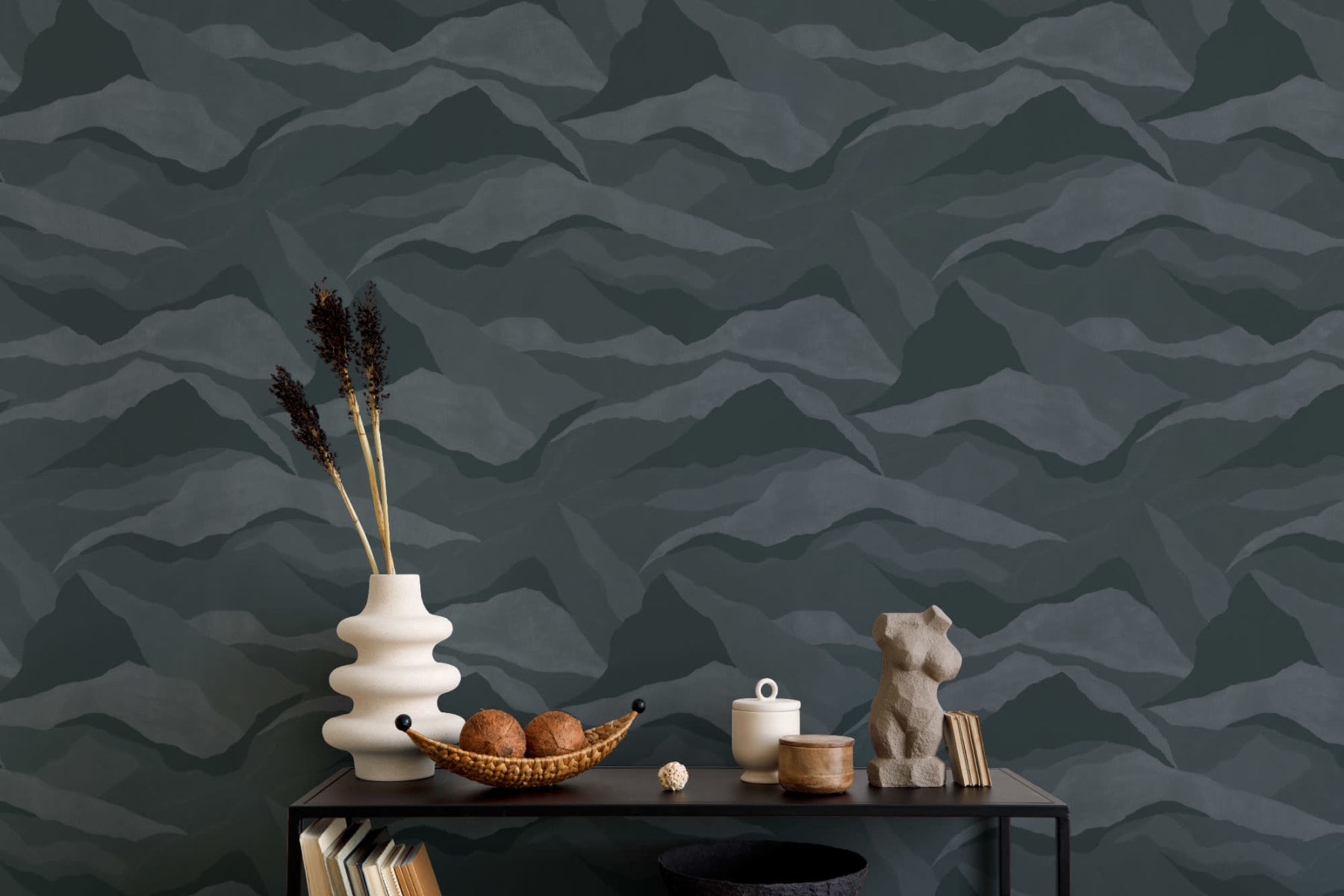Navy Abstract Glacier Wallpaper - Hovia | Hovia
