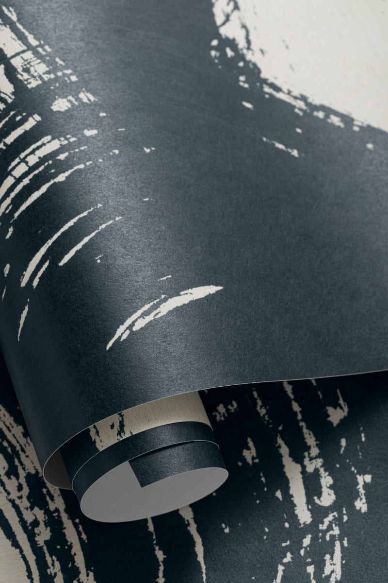 Blue Japanese Calligraphy Painted Wallpaper Mural - Hovia | Hovia